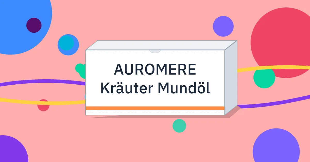 Symbolbild: Packung mit der Aufschrift AUROMERE Kräuter Mundöl (PZN 08876967) – Verfügbarkeit und Bezug in Apotheken in Frankfurt am Main