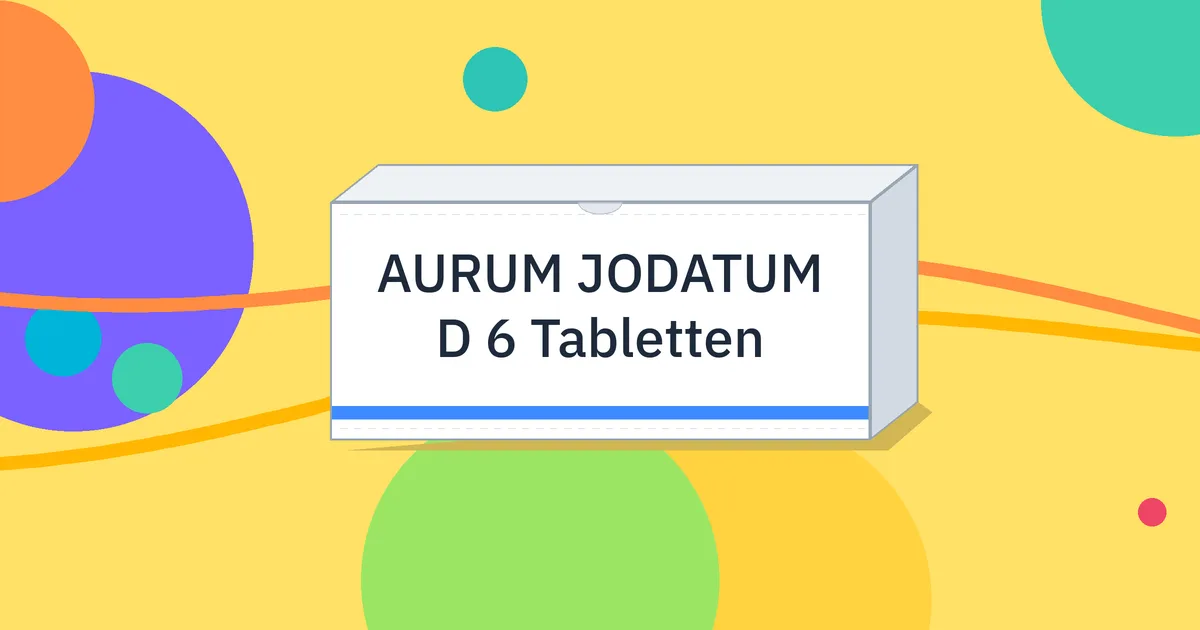 Symbolbild: Packung mit der Aufschrift AURUM JODATUM D 6 Tabletten (PZN 01759187) – Verfügbarkeit und Bezug in Apotheken in Frankfurt am Main
