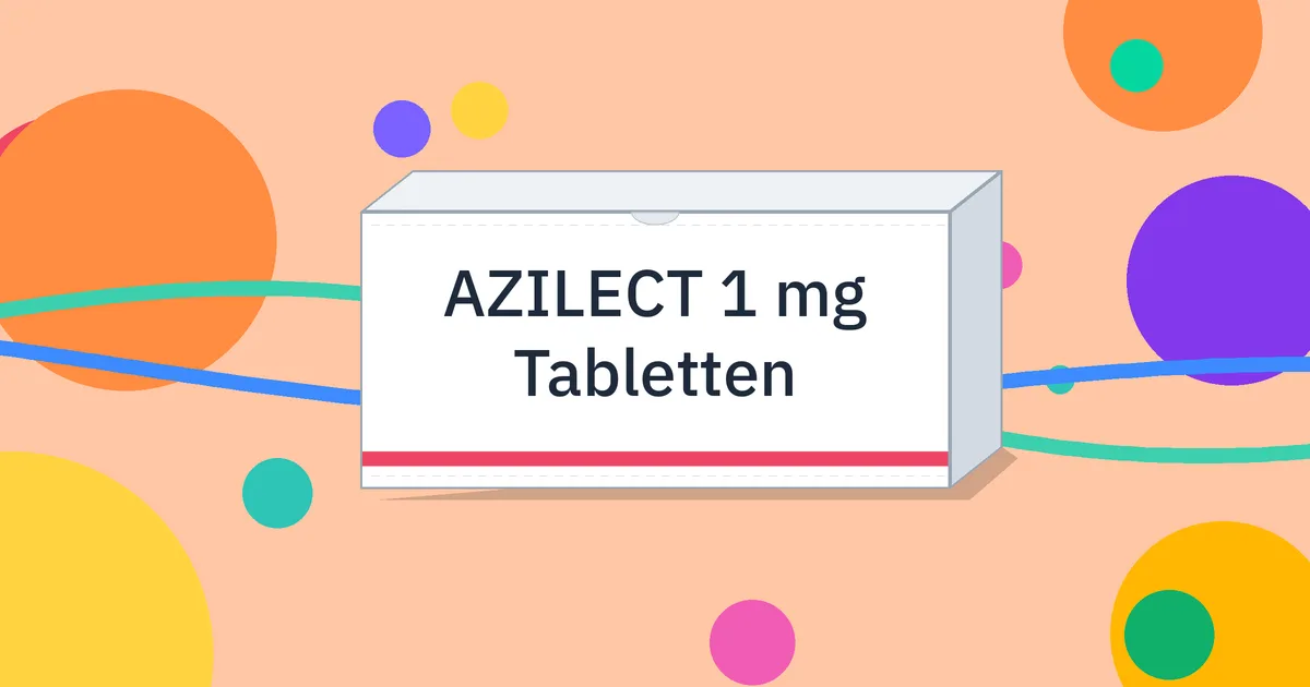 Symbolbild: Packung mit der Aufschrift AZILECT 1 mg Tabletten (PZN 00275748) – Verfügbarkeit und Bezug in Apotheken in Frankfurt am Main