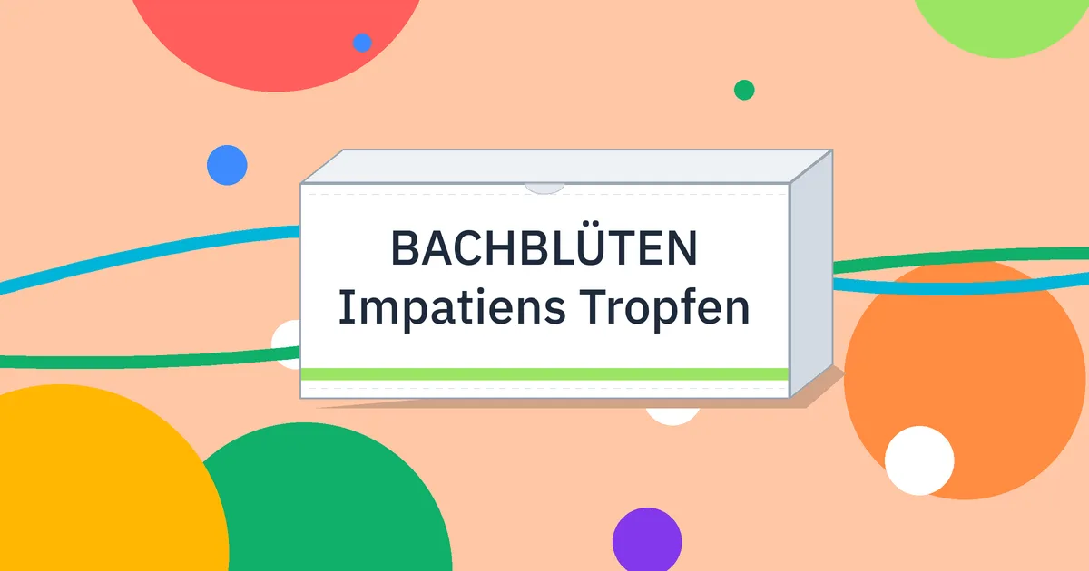 Symbolbild: Packung mit der Aufschrift BACHBLÜTEN Impatiens Tropfen (PZN 00064543) – Verfügbarkeit und Bezug in Apotheken in Frankfurt am Main