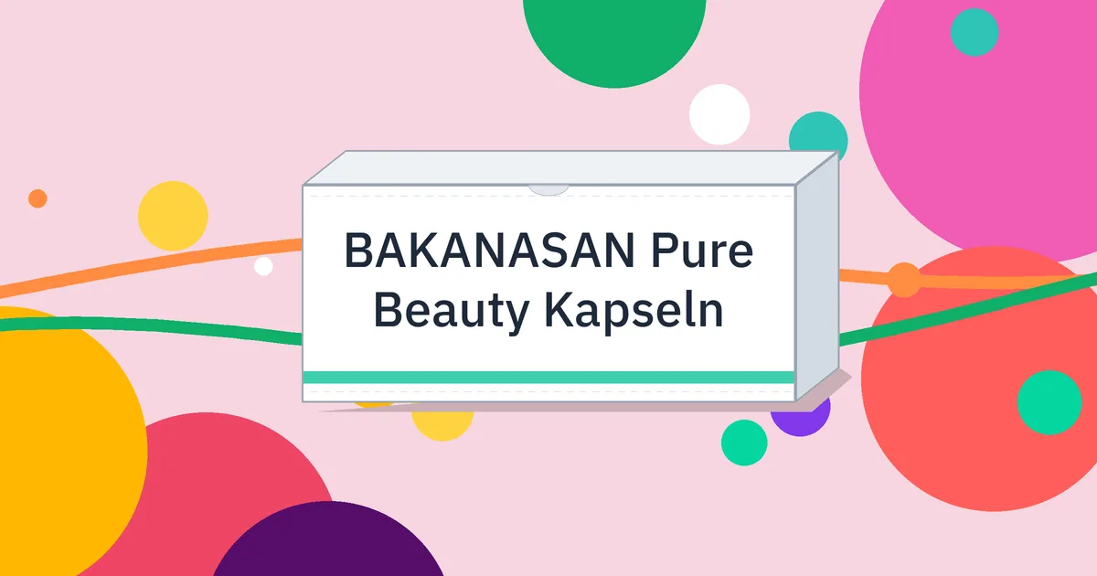 Symbolbild: Packung mit der Aufschrift BAKANASAN Pure Beauty Kapseln (PZN 16383078) – Verfügbarkeit und Bezug in Apotheken in Frankfurt am Main