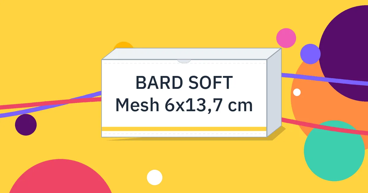 Symbolbild: Packung mit der Aufschrift BARD SOFT Mesh 6x13,7 cm (PZN 02704461) – Verfügbarkeit und Bezug in Apotheken in Frankfurt am Main
