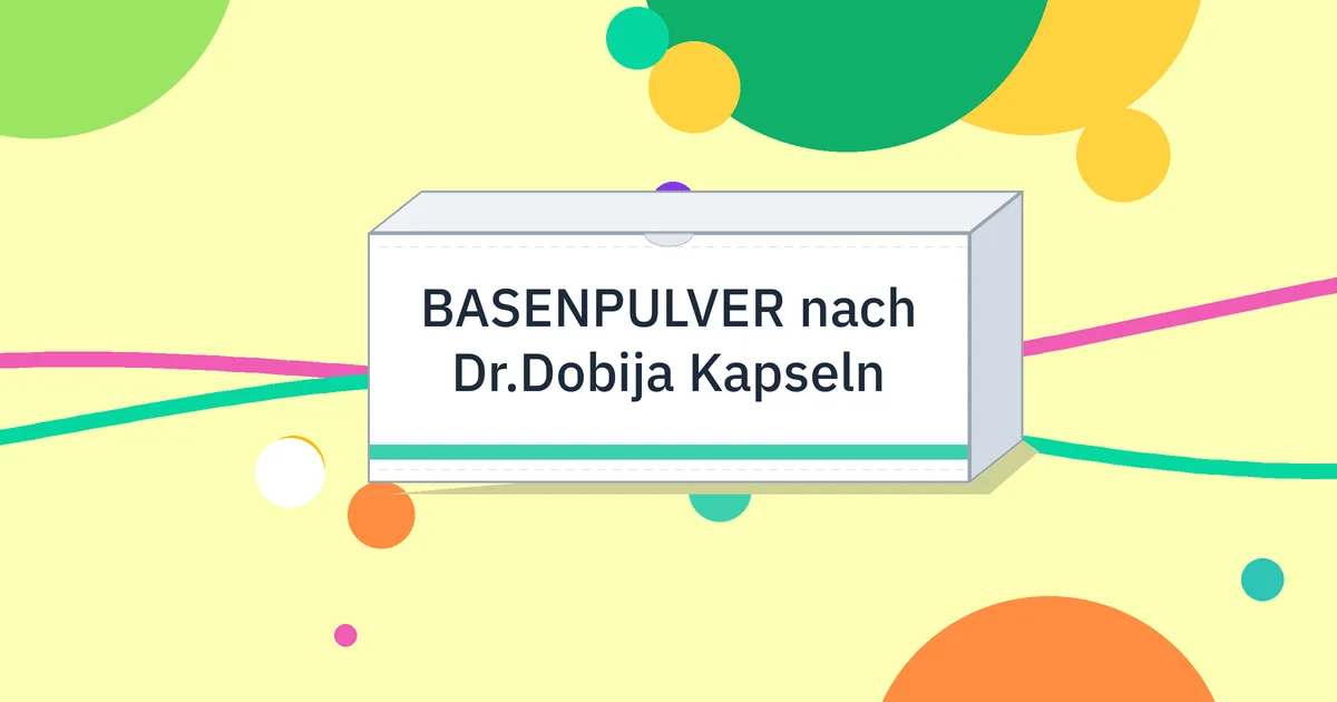 Symbolbild: Packung mit der Aufschrift BASENPULVER nach Dr.Dobija Kapseln (PZN 19520943) – Verfügbarkeit und Bezug in Apotheken in Frankfurt am Main