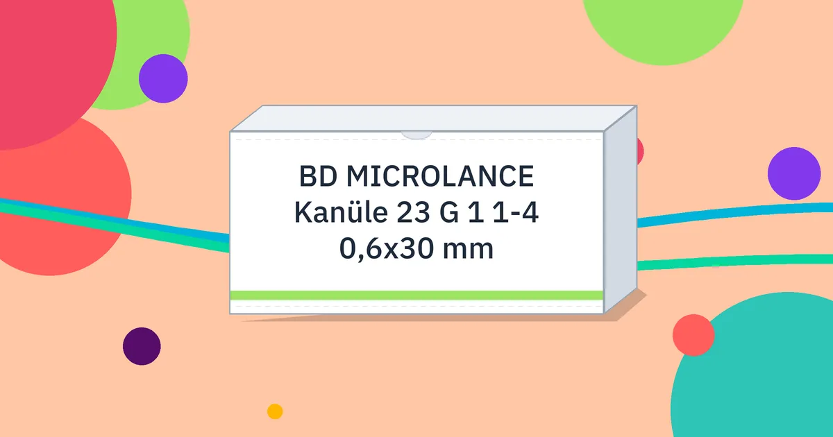 Symbolbild: Packung mit der Aufschrift BD MICROLANCE Kanüle 23 G 1 1-4 0,6x30 mm (PZN 03018963) – Verfügbarkeit und Bezug in Apotheken in Frankfurt am Main