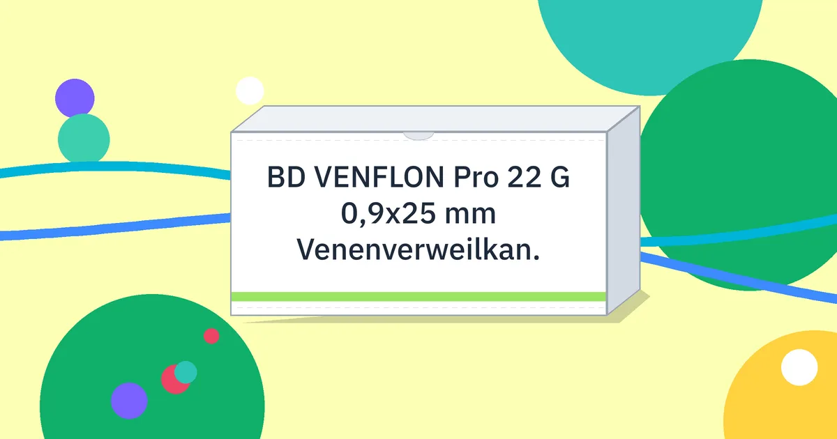Symbolbild: Packung mit der Aufschrift BD VENFLON Pro 22 G 0,9x25 mm Venenverweilkan. (PZN 00944310) – Verfügbarkeit und Bezug in Apotheken in Frankfurt am Main