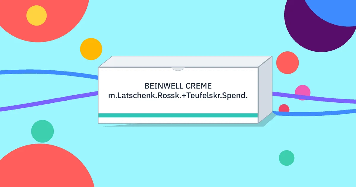 Symbolbild: Packung mit der Aufschrift BEINWELL CREME m.Latschenk.Rossk.+Teufelskr.Spend. (PZN 17272151) – Verfügbarkeit und Bezug in Apotheken in Frankfurt am Main