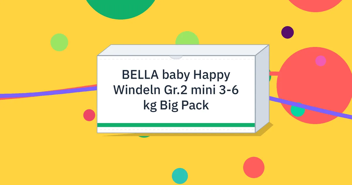 Symbolbild: Packung mit der Aufschrift BELLA baby Happy Windeln Gr.2 mini 3-6 kg Big Pack (PZN 15209846) – Verfügbarkeit und Bezug in Apotheken in Frankfurt am Main