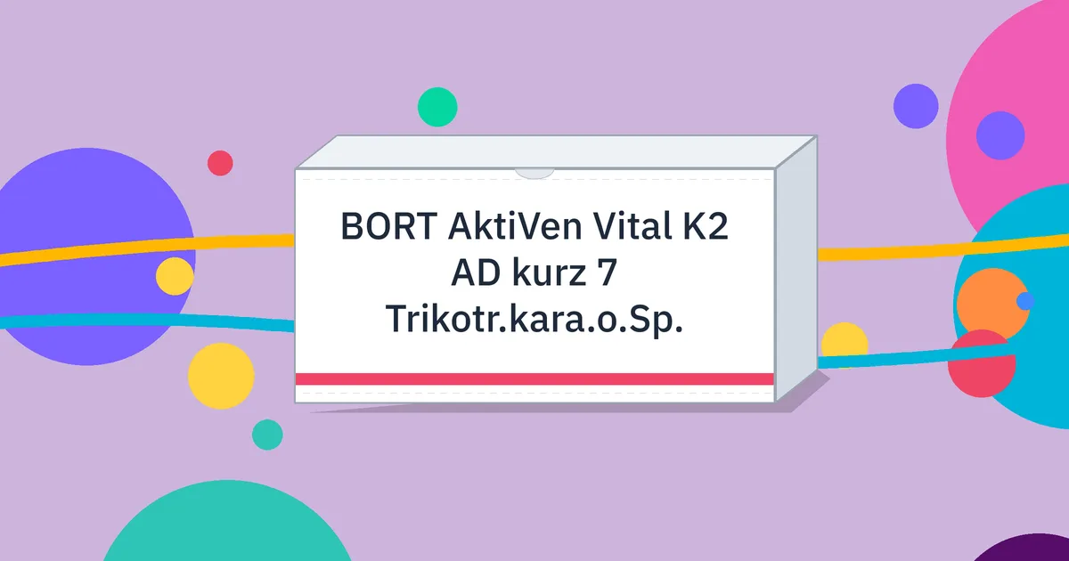 Symbolbild: Packung mit der Aufschrift BORT AktiVen Vital K2 AD kurz 7 Trikotr.kara.o.Sp. (PZN 12549381) – Verfügbarkeit und Bezug in Apotheken in Frankfurt am Main