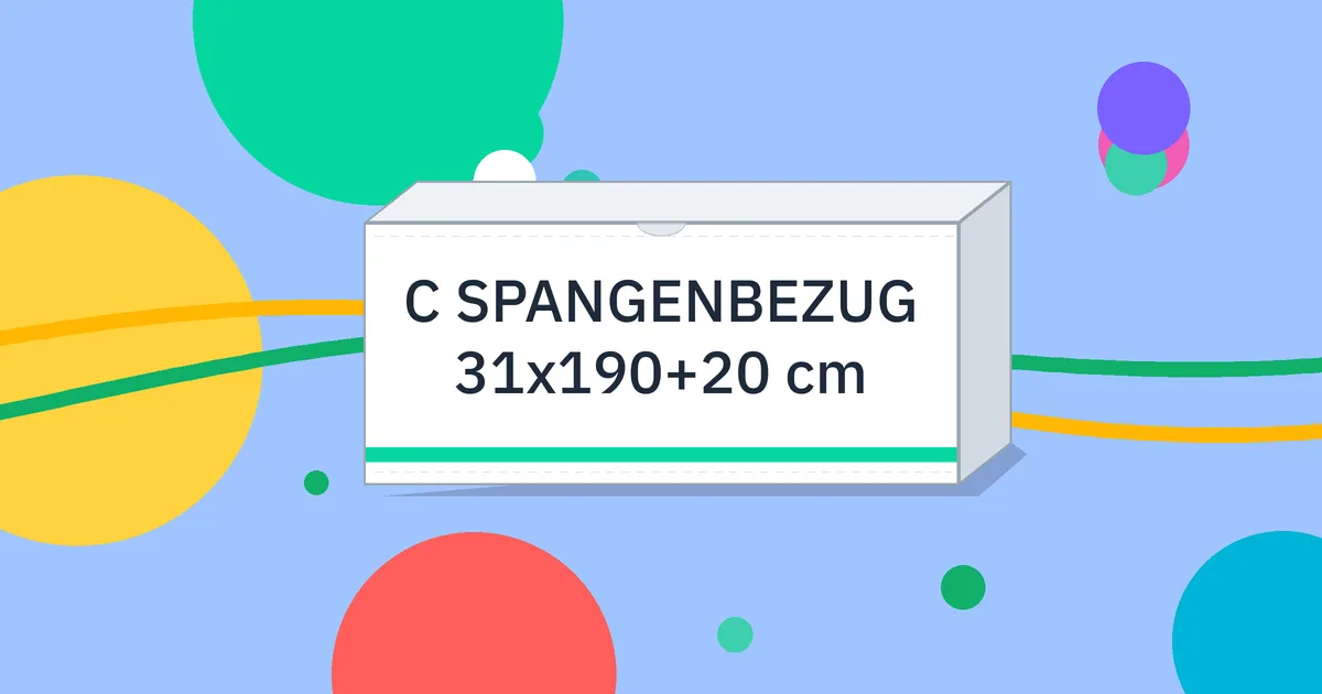 Symbolbild: Packung mit der Aufschrift C SPANGENBEZUG 31x190+20 cm (PZN 07599738) – Verfügbarkeit und Bezug in Apotheken in Frankfurt am Main