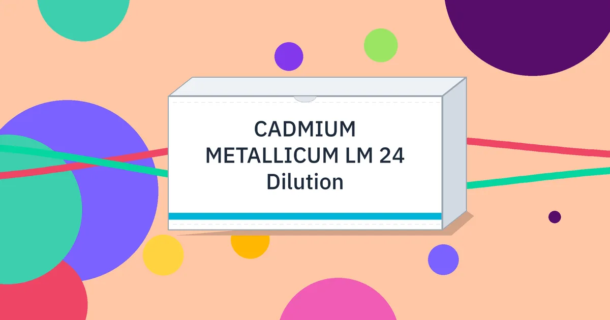 Symbolbild: Packung mit der Aufschrift CADMIUM METALLICUM LM 24 Dilution (PZN 13400480) – Verfügbarkeit und Bezug in Apotheken in Frankfurt am Main