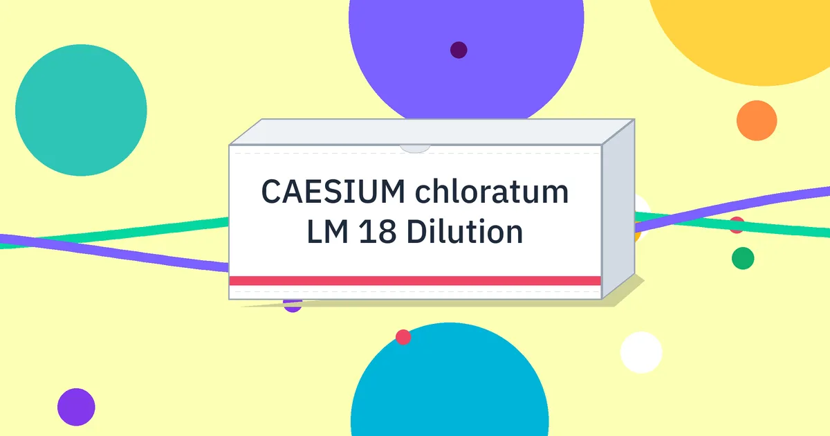 Symbolbild: Packung mit der Aufschrift CAESIUM chloratum LM 18 Dilution (PZN 03503902) – Verfügbarkeit und Bezug in Apotheken in Frankfurt am Main