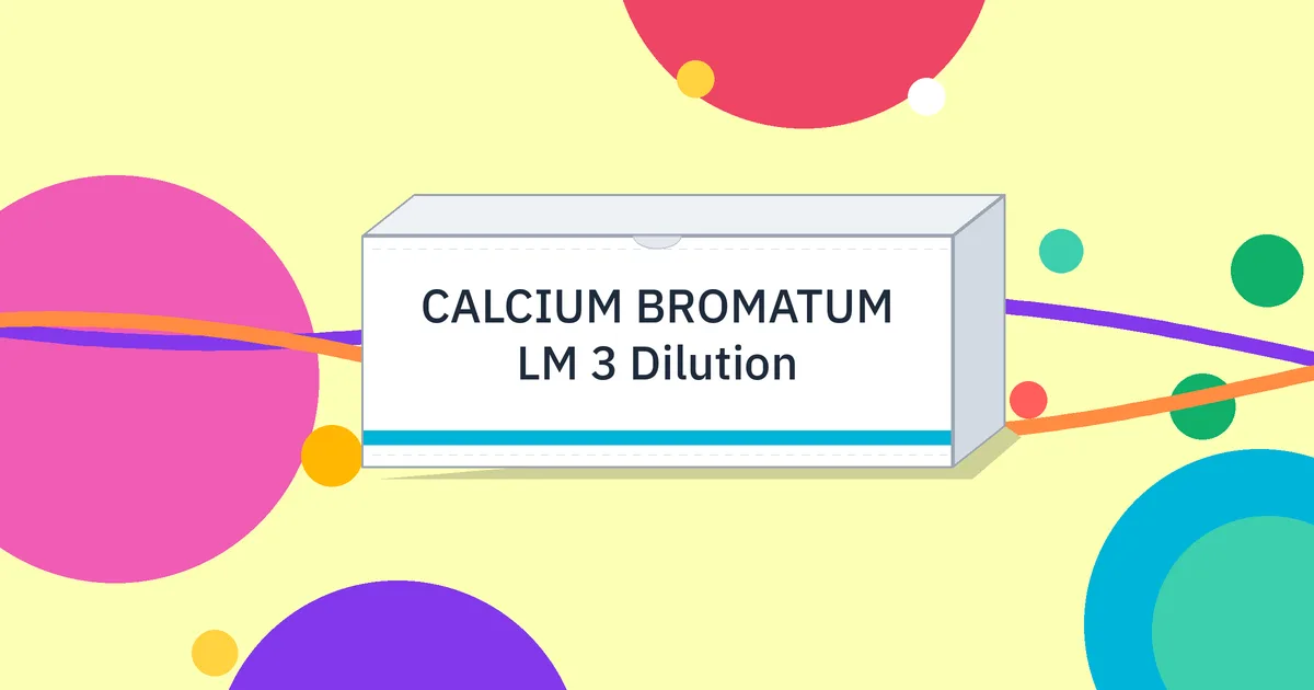 Symbolbild: Packung mit der Aufschrift CALCIUM BROMATUM LM 3 Dilution (PZN 13407743) – Verfügbarkeit und Bezug in Apotheken in Frankfurt am Main