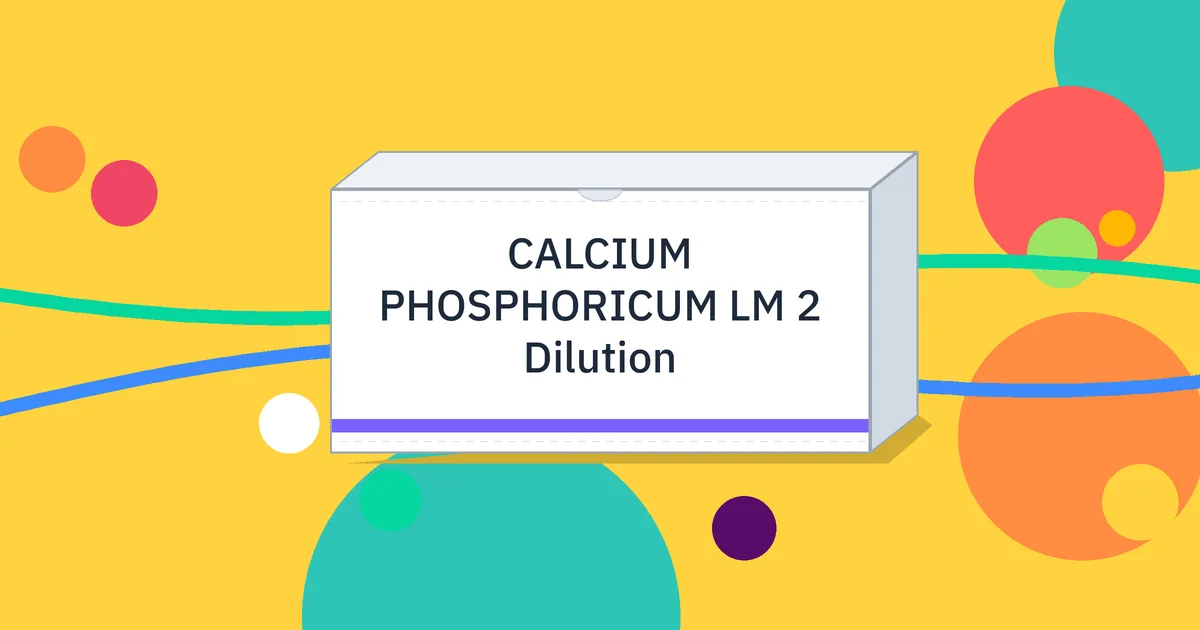 Symbolbild: Packung mit der Aufschrift CALCIUM PHOSPHORICUM LM 2 Dilution (PZN 12805134) – Verfügbarkeit und Bezug in Apotheken in Frankfurt am Main