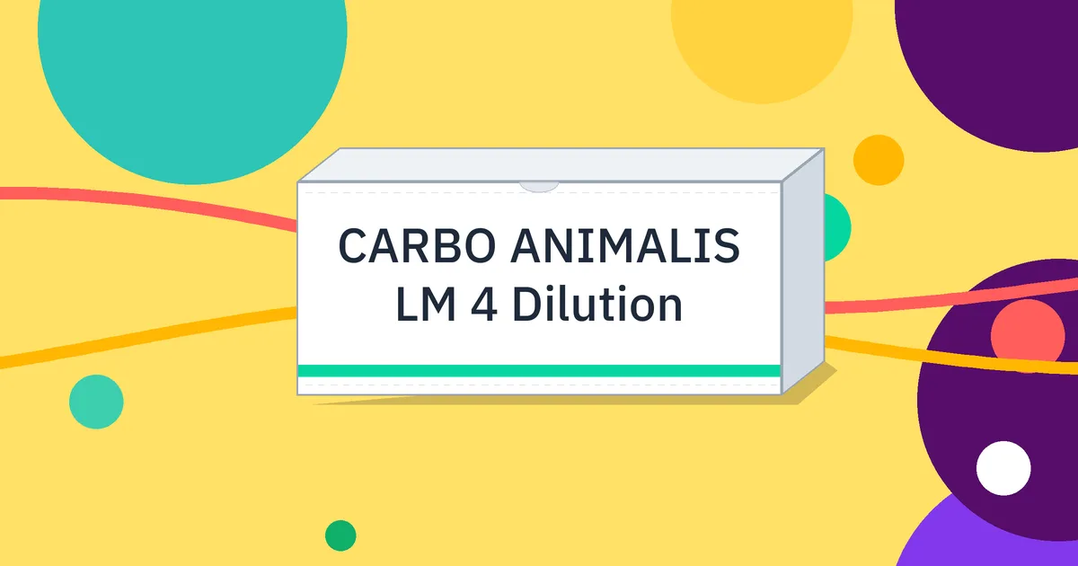 Symbolbild: Packung mit der Aufschrift CARBO ANIMALIS LM 4 Dilution (PZN 12808983) – Verfügbarkeit und Bezug in Apotheken in Frankfurt am Main