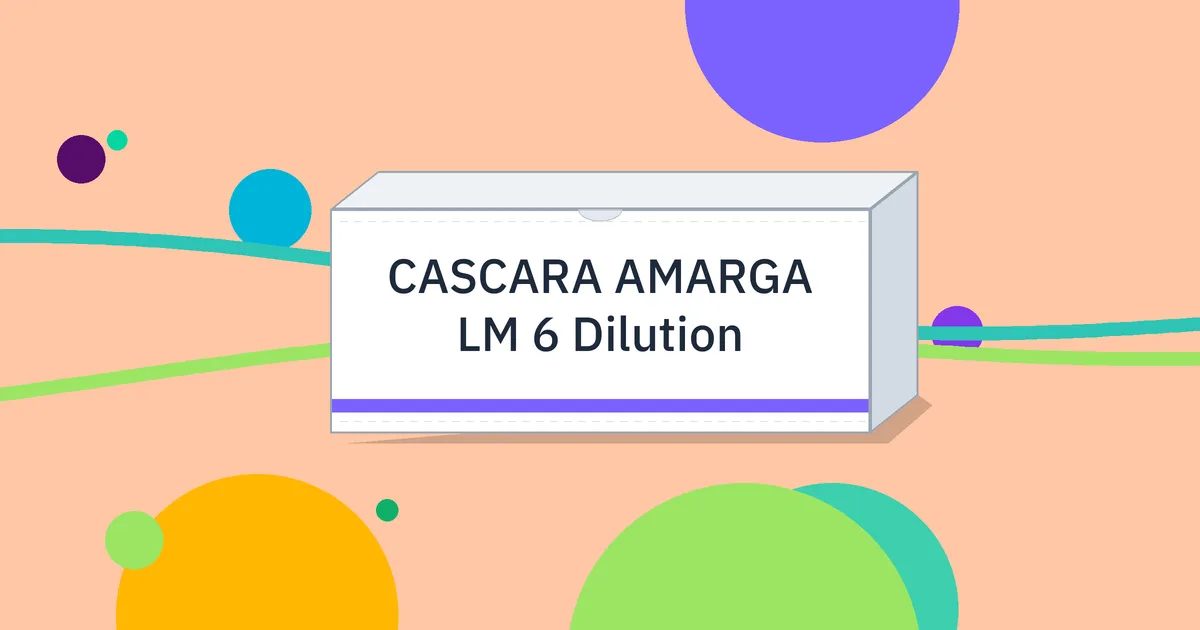 Symbolbild: Packung mit der Aufschrift CASCARA AMARGA LM 6 Dilution (PZN 13432333) – Verfügbarkeit und Bezug in Apotheken in Frankfurt am Main