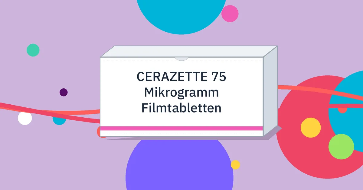 Symbolbild: Packung mit der Aufschrift CERAZETTE 75 Mikrogramm Filmtabletten (PZN 08828112) – Verfügbarkeit und Bezug in Apotheken in Frankfurt am Main