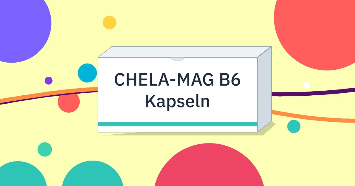 Symbolbild: Packung mit der Aufschrift CHELA-MAG B6 Kapseln (PZN 09704955) – Verfügbarkeit und Bezug in Apotheken in Frankfurt am Main