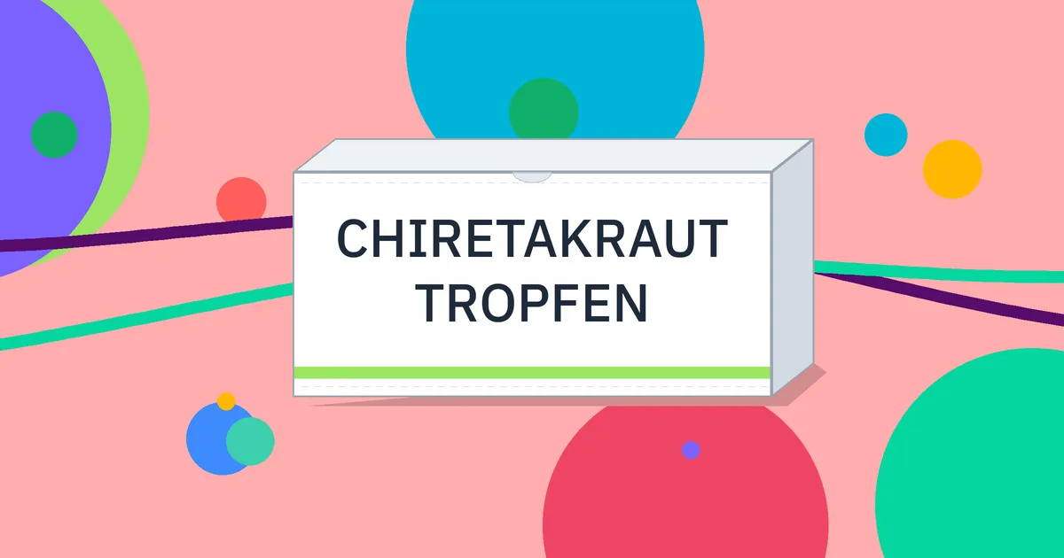 Symbolbild: Packung mit der Aufschrift CHIRETAKRAUT TROPFEN (PZN 14128755) – Verfügbarkeit und Bezug in Apotheken in Frankfurt am Main