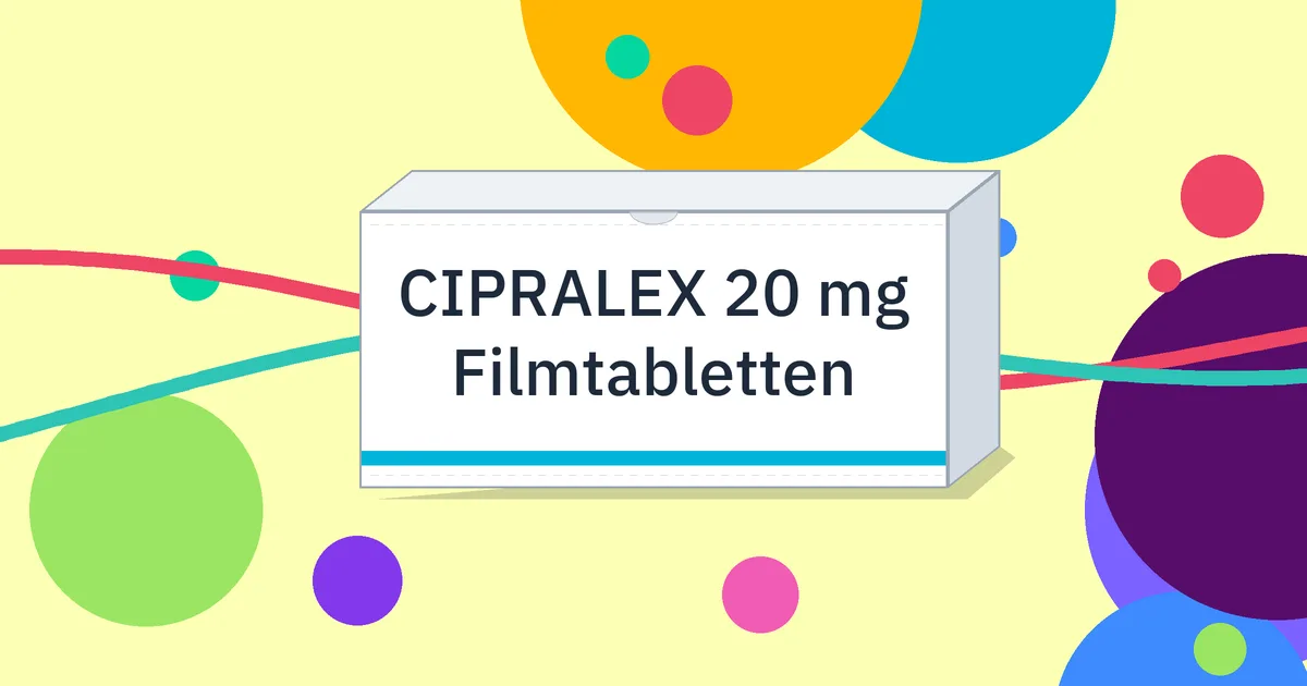 Symbolbild: Packung mit der Aufschrift CIPRALEX 20 mg Filmtabletten (PZN 01638590) – Verfügbarkeit und Bezug in Apotheken in Frankfurt am Main