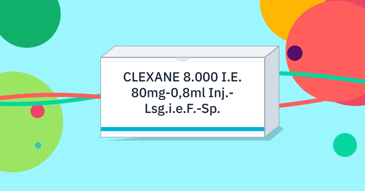 Symbolbild: Packung mit der Aufschrift CLEXANE 8.000 I.E. 80mg-0,8ml Inj.-Lsg.i.e.F.-Sp. (PZN 15783232) – Verfügbarkeit und Bezug in Apotheken in Frankfurt am Main