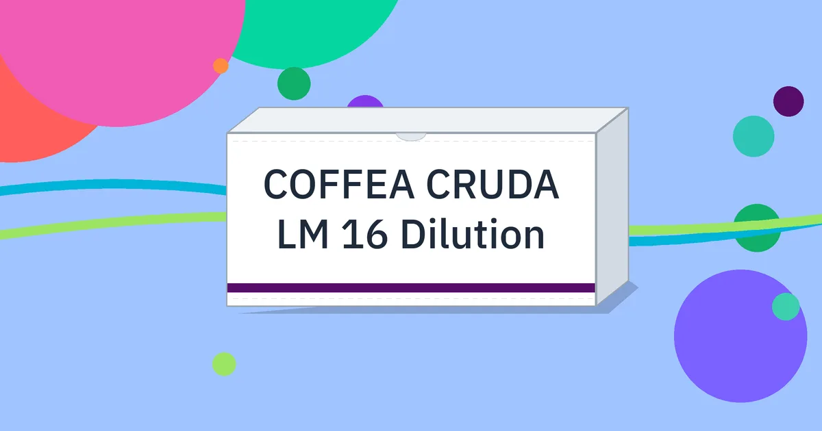 Symbolbild: Packung mit der Aufschrift COFFEA CRUDA LM 16 Dilution (PZN 12830913) – Verfügbarkeit und Bezug in Apotheken in Frankfurt am Main