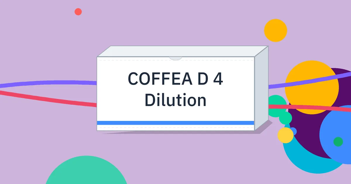 Symbolbild: Packung mit der Aufschrift COFFEA D 4 Dilution (PZN 00223958) – Verfügbarkeit und Bezug in Apotheken in Frankfurt am Main