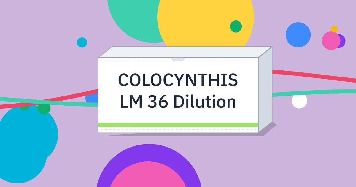Symbolbild: Packung mit der Aufschrift COLOCYNTHIS LM 36 Dilution (PZN 12832852) – Verfügbarkeit und Bezug in Apotheken in Frankfurt am Main