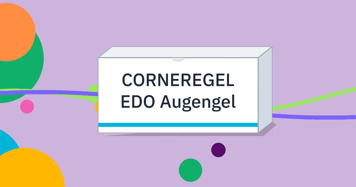 Symbolbild: Packung mit der Aufschrift CORNEREGEL EDO Augengel (PZN 04955227) – Verfügbarkeit und Bezug in Apotheken in Frankfurt am Main