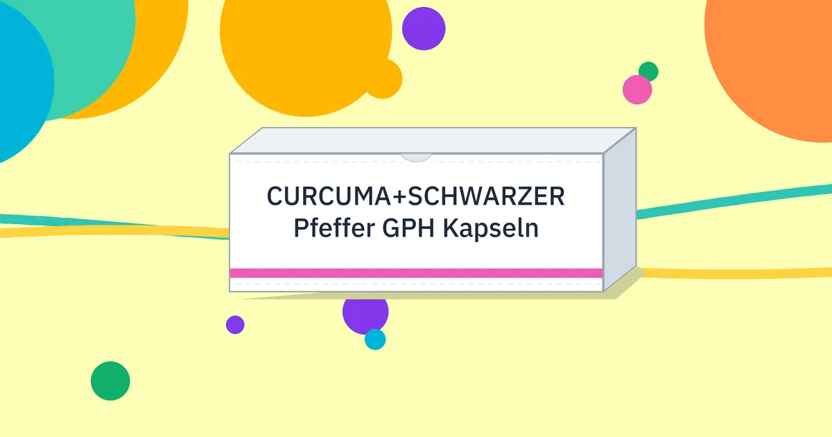 Symbolbild: Packung mit der Aufschrift CURCUMA+SCHWARZER Pfeffer GPH Kapseln (PZN 16234728) – Verfügbarkeit und Bezug in Apotheken in Frankfurt am Main