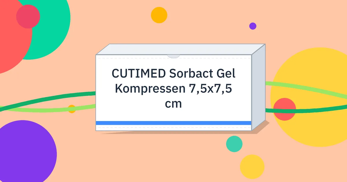 Symbolbild: Packung mit der Aufschrift CUTIMED Sorbact Gel Kompressen 7,5x7,5 cm (PZN 17310791) – Verfügbarkeit und Bezug in Apotheken in Frankfurt am Main