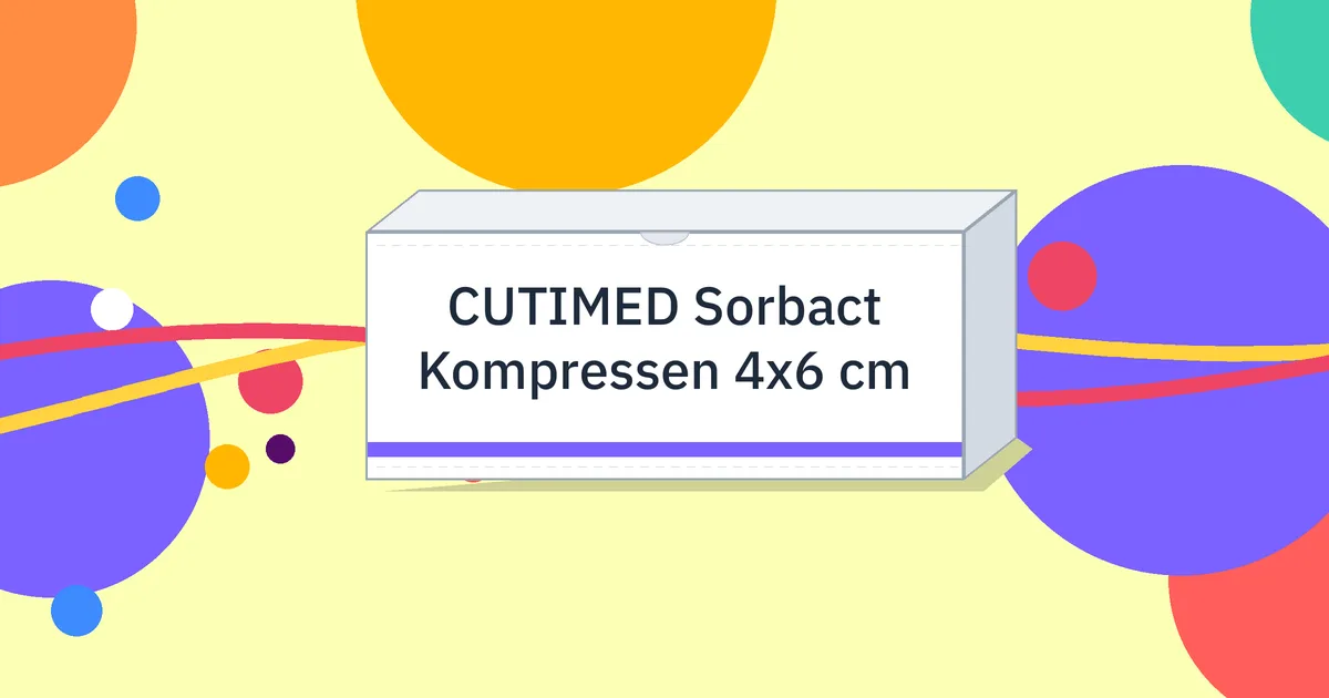 Symbolbild: Packung mit der Aufschrift CUTIMED Sorbact Kompressen 4x6 cm (PZN 19998900) – Verfügbarkeit und Bezug in Apotheken in Frankfurt am Main