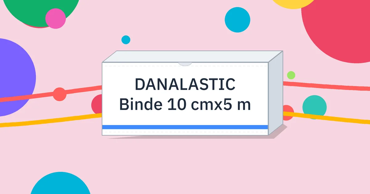 Symbolbild: Packung mit der Aufschrift DANALASTIC Binde 10 cmx5 m (PZN 07636787) – Verfügbarkeit und Bezug in Apotheken in Frankfurt am Main