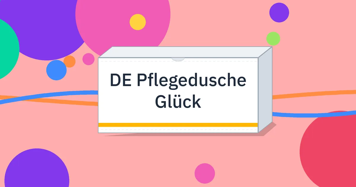 Symbolbild: Packung mit der Aufschrift DE Pflegedusche Glück (PZN 16911011) – Verfügbarkeit und Bezug in Apotheken in Frankfurt am Main