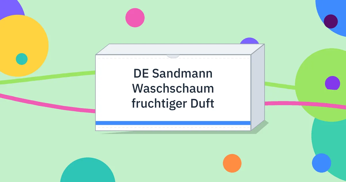 Symbolbild: Packung mit der Aufschrift DE Sandmann Waschschaum fruchtiger Duft (PZN 18002212) – Verfügbarkeit und Bezug in Apotheken in Frankfurt am Main