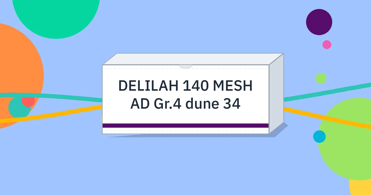 Symbolbild: Packung mit der Aufschrift DELILAH 140 MESH AD Gr.4 dune 34 (PZN 13849406) – Verfügbarkeit und Bezug in Apotheken in Frankfurt am Main