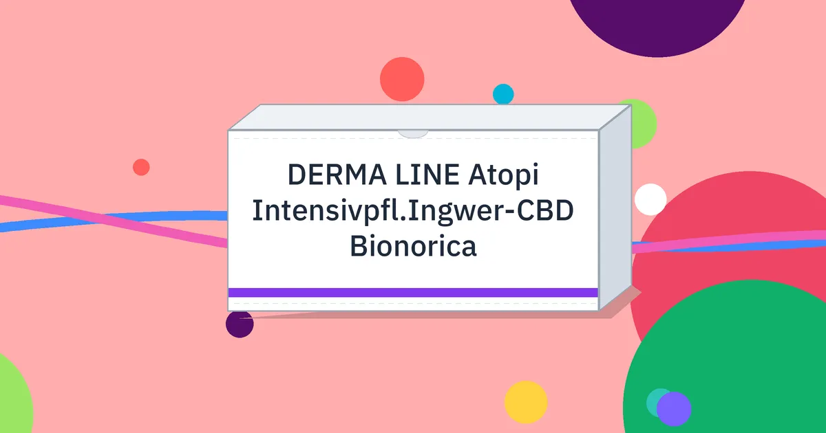 Symbolbild: Packung mit der Aufschrift DERMA LINE Atopi Intensivpfl.Ingwer-CBD Bionorica (PZN 16842505) – Verfügbarkeit und Bezug in Apotheken in Frankfurt am Main