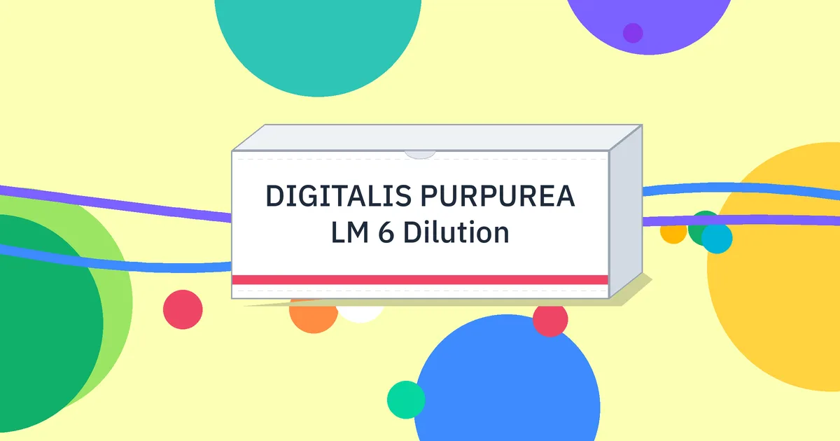 Symbolbild: Packung mit der Aufschrift DIGITALIS PURPUREA LM 6 Dilution (PZN 06921480) – Verfügbarkeit und Bezug in Apotheken in Frankfurt am Main