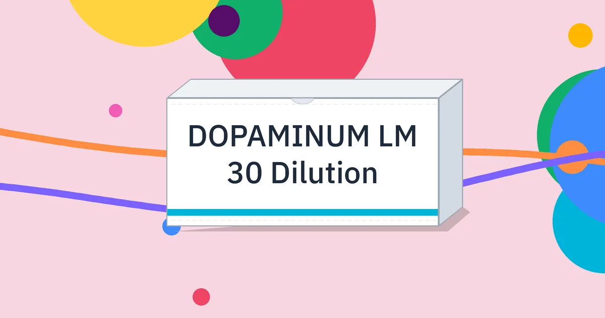 Symbolbild: Packung mit der Aufschrift DOPAMINUM LM 30 Dilution (PZN 12842891) – Verfügbarkeit und Bezug in Apotheken in Frankfurt am Main