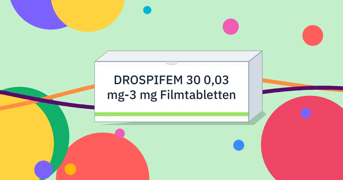 Symbolbild: Packung mit der Aufschrift DROSPIFEM 30 0,03 mg-3 mg Filmtabletten (PZN 10276536) – Verfügbarkeit und Bezug in Apotheken in Frankfurt am Main