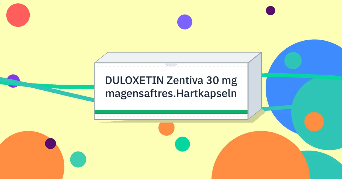 Symbolbild: Packung mit der Aufschrift DULOXETIN Zentiva 30 mg magensaftres.Hartkapseln (PZN 11276320) – Verfügbarkeit und Bezug in Apotheken in Frankfurt am Main