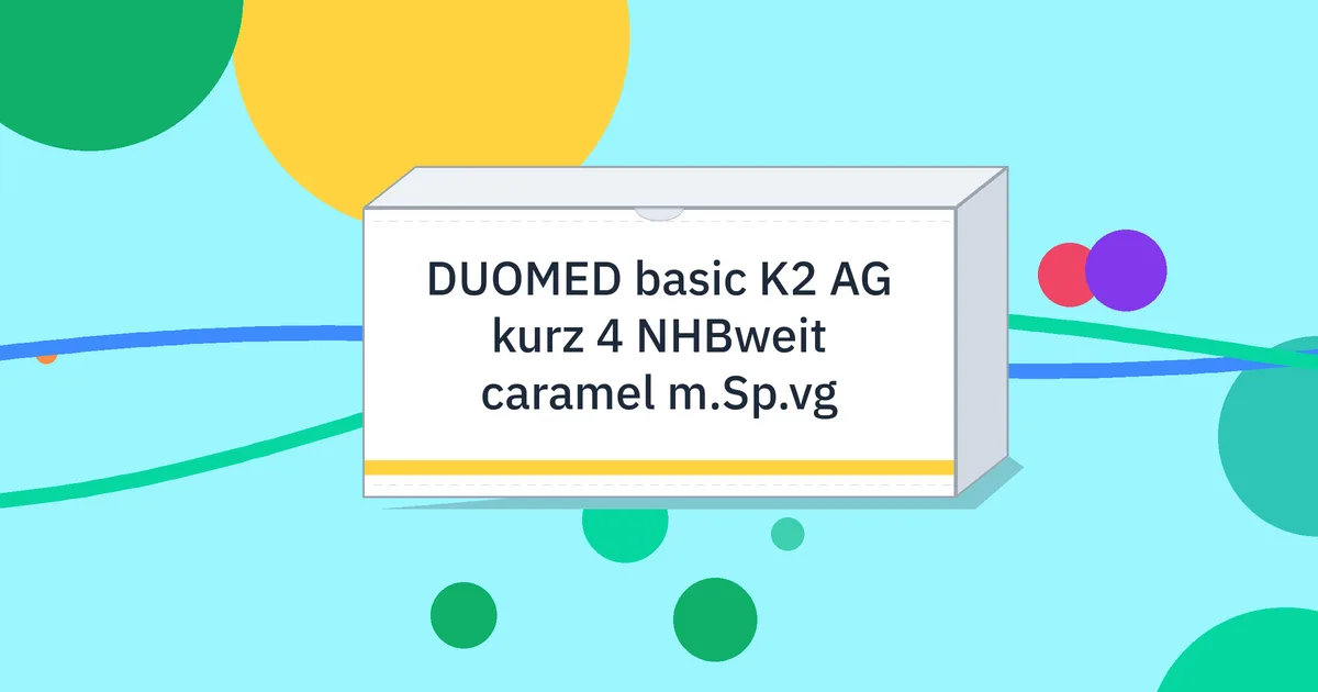 Symbolbild: Packung mit der Aufschrift DUOMED basic K2 AG kurz 4 NHBweit caramel m.Sp.vg (PZN 20908411) – Verfügbarkeit und Bezug in Apotheken in Frankfurt am Main