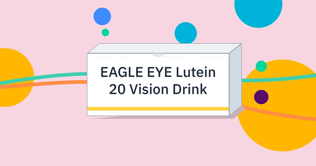 Symbolbild: Packung mit der Aufschrift EAGLE EYE Lutein 20 Vision Drink (PZN 13836295) – Verfügbarkeit und Bezug in Apotheken in Frankfurt am Main