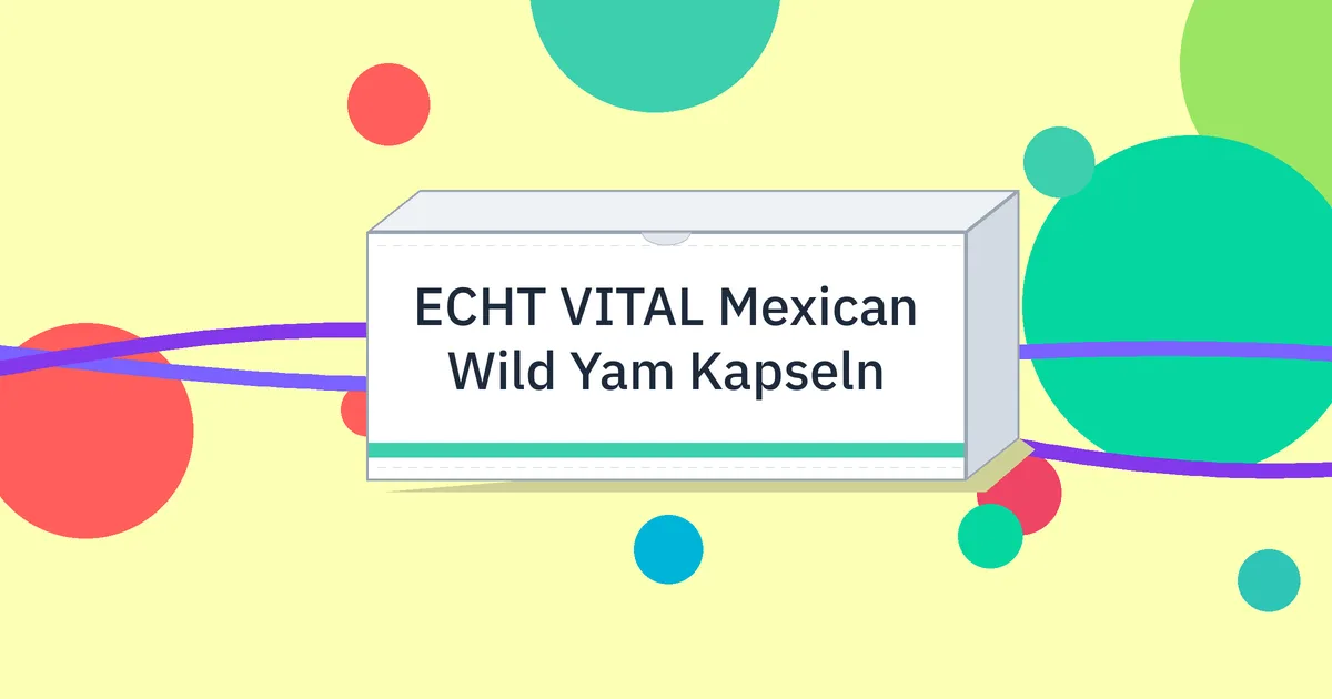 Symbolbild: Packung mit der Aufschrift ECHT VITAL Mexican Wild Yam Kapseln (PZN 12728675) – Verfügbarkeit und Bezug in Apotheken in Frankfurt am Main