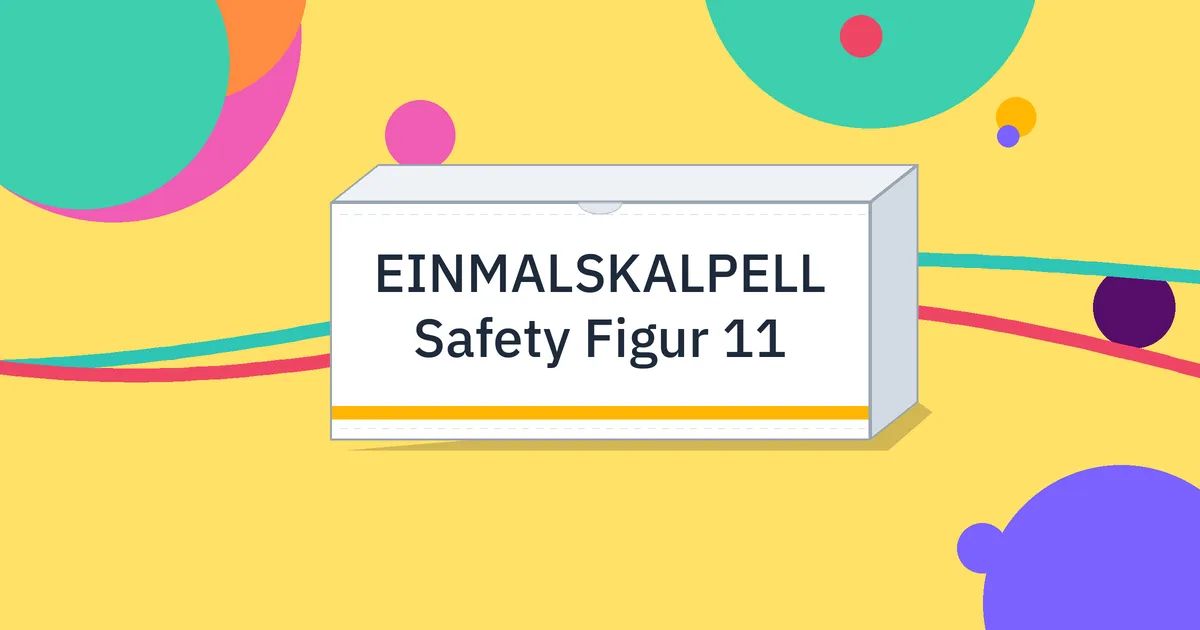 Symbolbild: Packung mit der Aufschrift EINMALSKALPELL Safety Figur 11 (PZN 18202299) – Verfügbarkeit und Bezug in Apotheken in Frankfurt am Main