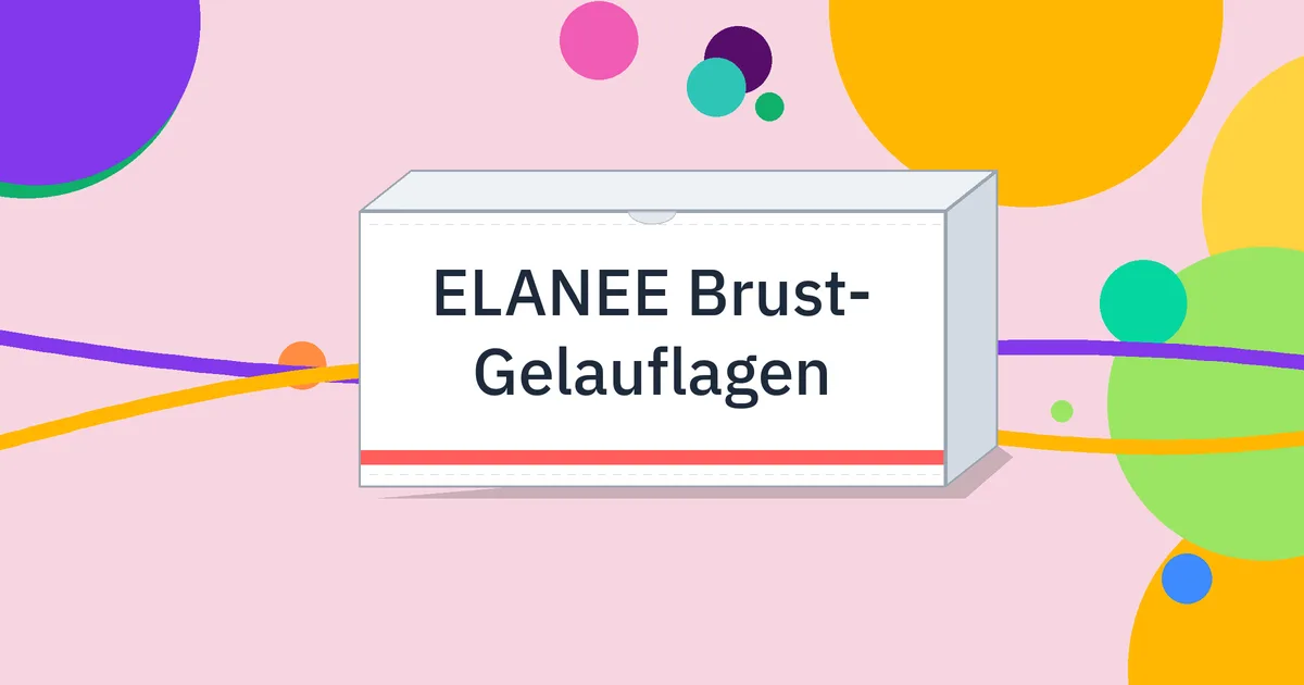 Symbolbild: Packung mit der Aufschrift ELANEE Brust-Gelauflagen (PZN 17631489) – Verfügbarkeit und Bezug in Apotheken in Frankfurt am Main