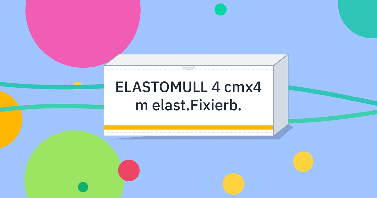 Symbolbild: Packung mit der Aufschrift ELASTOMULL 4 cmx4 m elast.Fixierb. (PZN 14407219) – Verfügbarkeit und Bezug in Apotheken in Frankfurt am Main