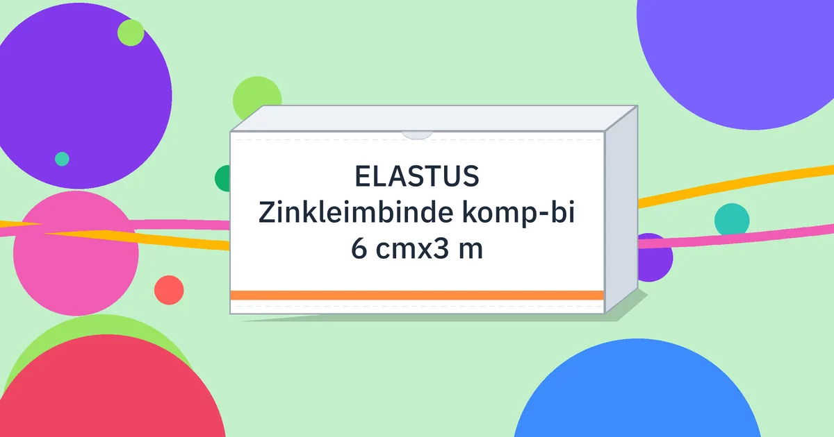 Symbolbild: Packung mit der Aufschrift ELASTUS Zinkleimbinde komp-bi 6 cmx3 m (PZN 18892430) – Verfügbarkeit und Bezug in Apotheken in Frankfurt am Main
