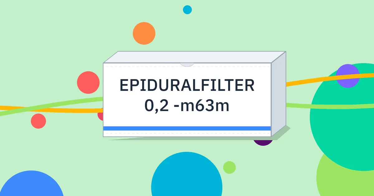 Symbolbild: Packung mit der Aufschrift EPIDURALFILTER 0,2 -m63m (PZN 06403064) – Verfügbarkeit und Bezug in Apotheken in Frankfurt am Main