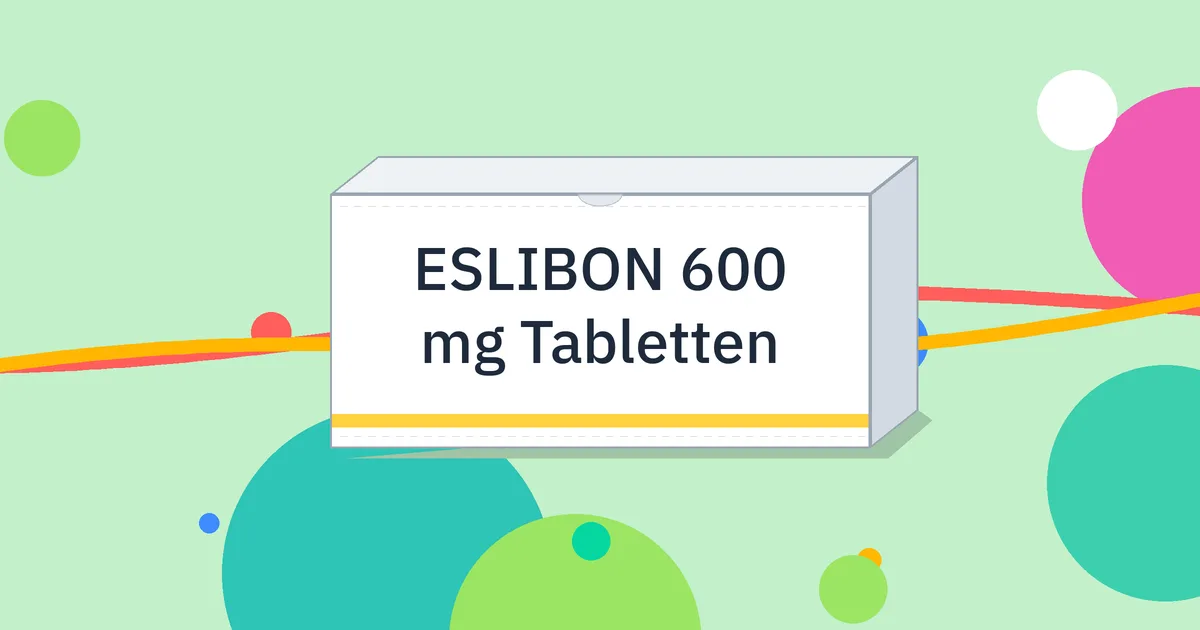 Symbolbild: Packung mit der Aufschrift ESLIBON 600 mg Tabletten (PZN 19772142) – Verfügbarkeit und Bezug in Apotheken in Frankfurt am Main