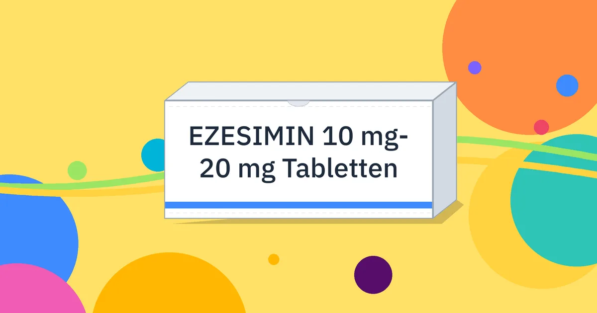 Symbolbild: Packung mit der Aufschrift EZESIMIN 10 mg-20 mg Tabletten (PZN 15415735) – Verfügbarkeit und Bezug in Apotheken in Frankfurt am Main